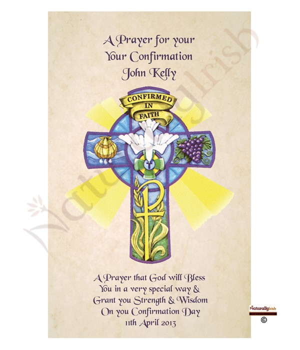 Cross and Dove Confirmation Candle » Naturally Irish
