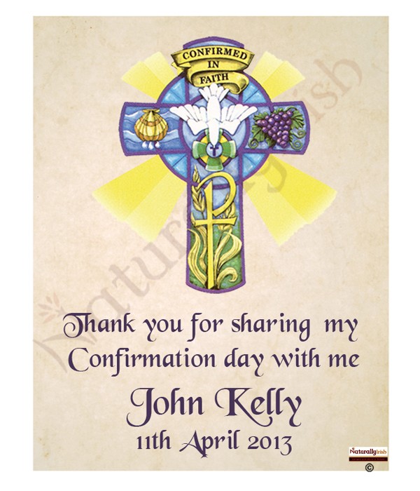 Cross and Dove Confirmation Candle » Naturally Irish