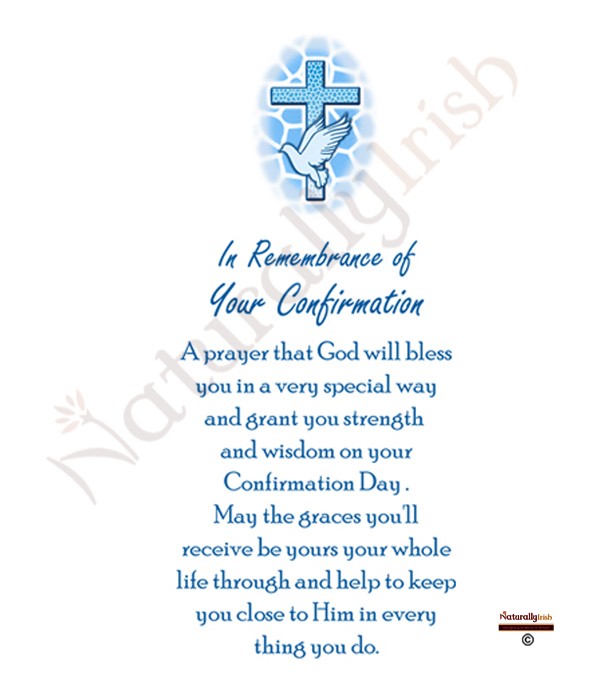 Cross and Dove Blue Confirmation Candle » Naturally Irish