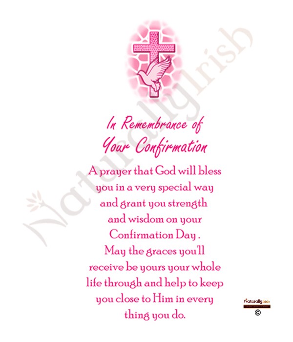 Cross and Dove Pink Confirmation Candle » Naturally Irish