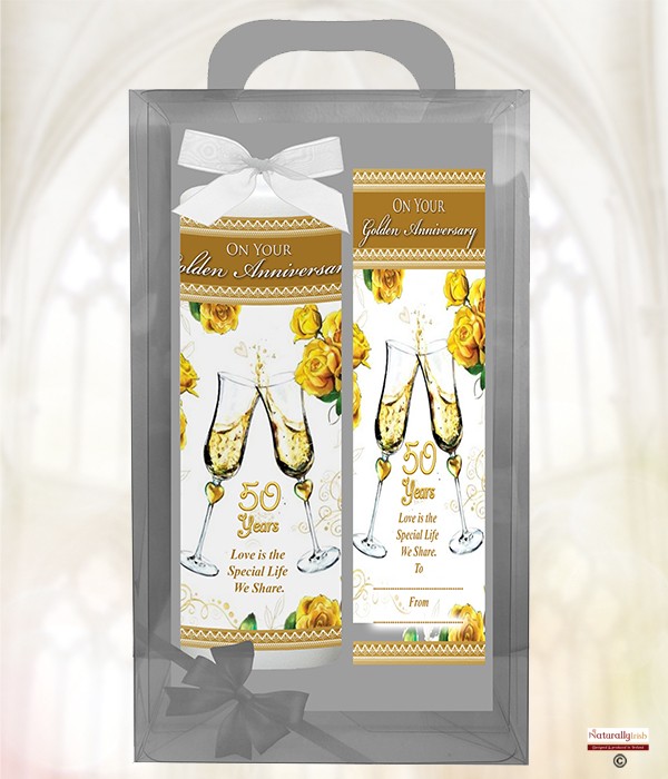 Naturally Irish - Champers - 50th Anniversary 9inch Candle - ANNIV ...